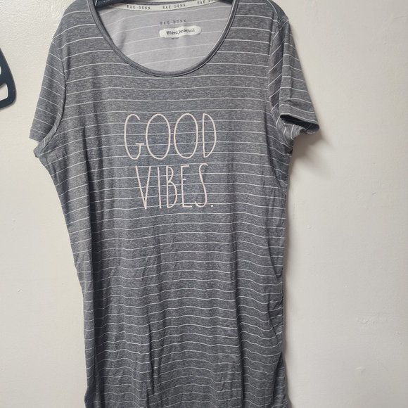 Rae Dunn | Intimates & Sleepwear | Rae Dunn Good Vibes Grey White ...